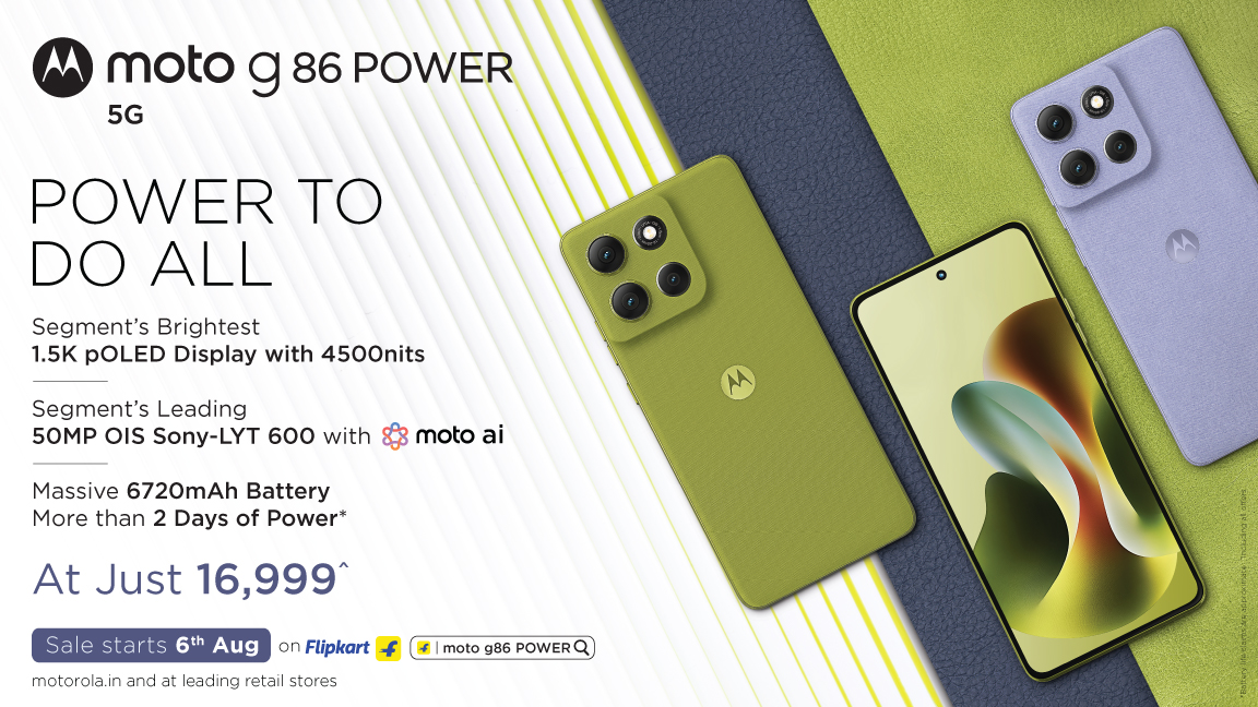 Motorola Launches moto g86 POWER: The Perfect All-Rounder with Segment ...