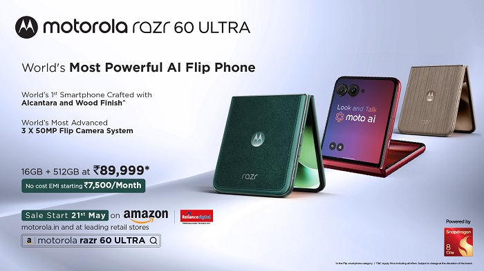 Motorola Launches razr 60 ultra- the World’s Most Powerful AI Flip ...